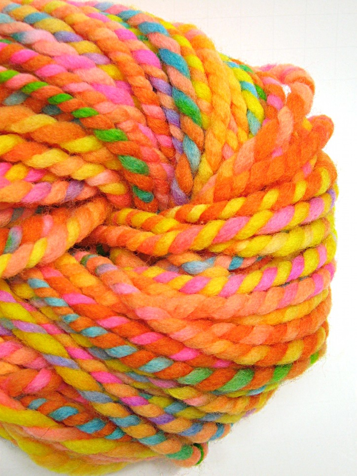 40 Yards Super Bulky Rainbow Yarn In Handpainted Merino Wool - 2.2 ...