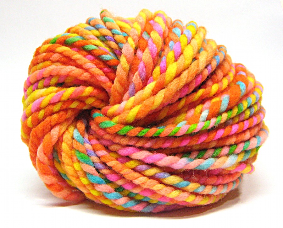 40 Yards Super Bulky Rainbow Yarn In Handpainted Merino Wool - 2.2 ...